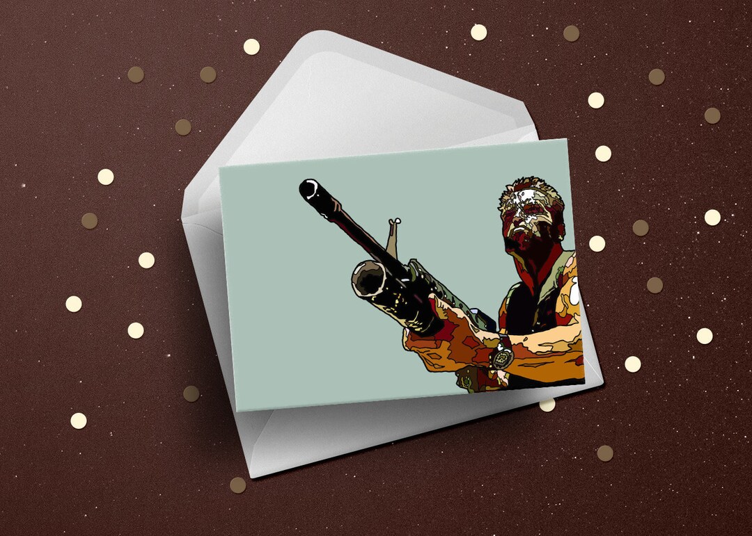 Predator Arnold Schwarzenegger Birthday Card: 80s Movie Art - Etsy