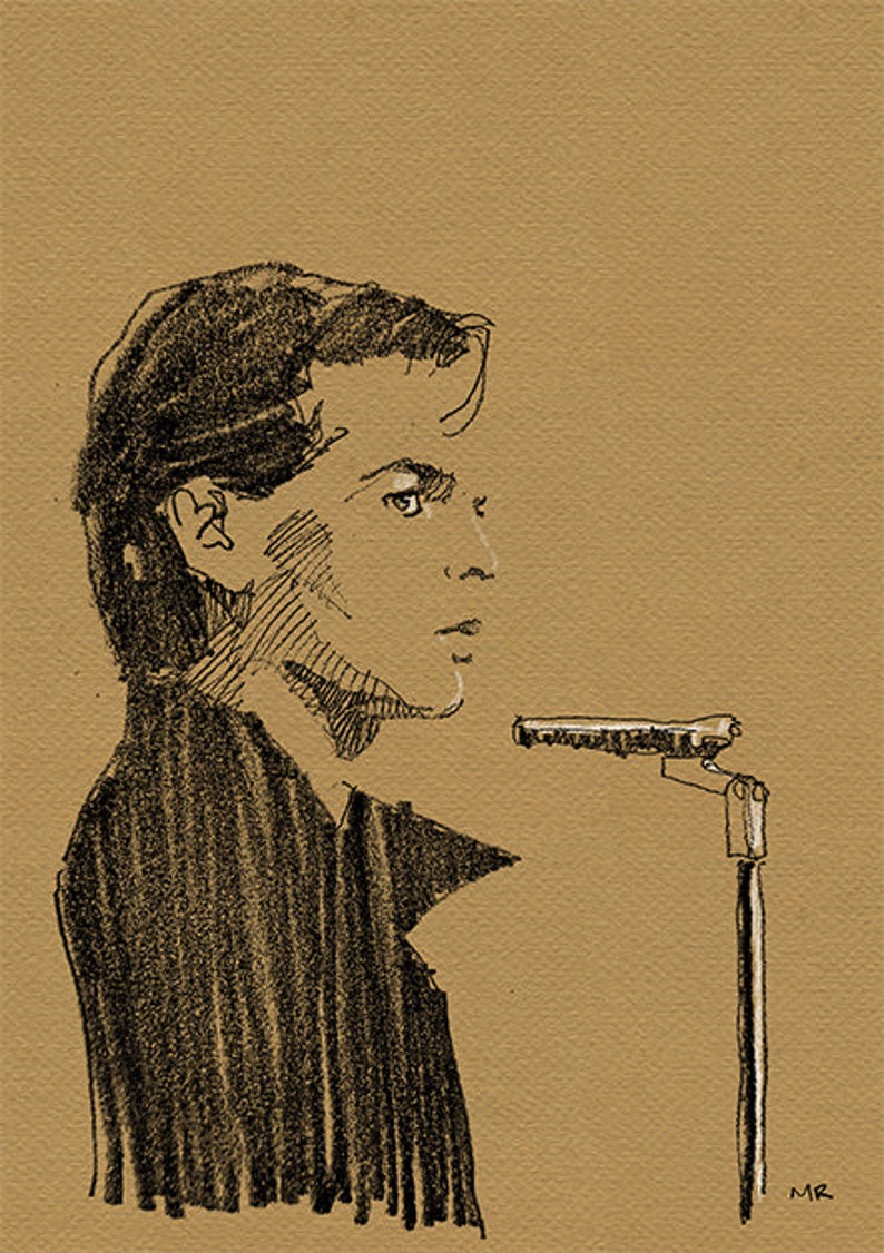 Gary Numan Art Print: 80s Retro Music Drawing (A4) - Etsy