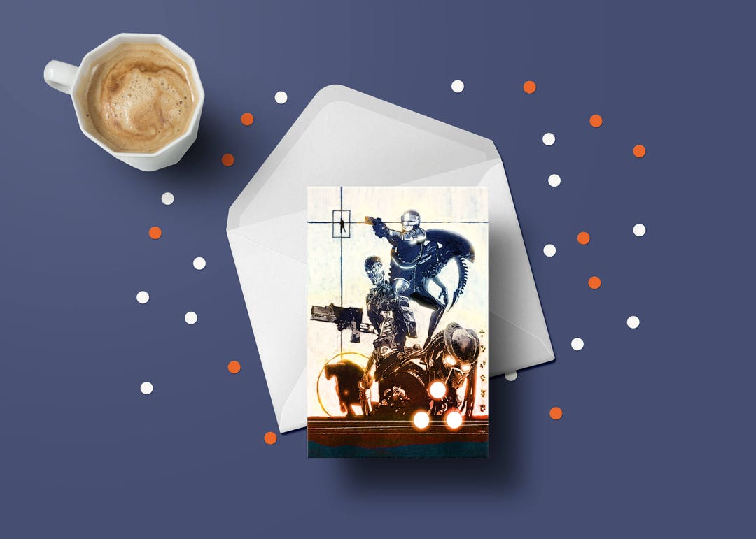 Alien Terminator Predator Robocop Birthday Greeting Card 80s - Etsy