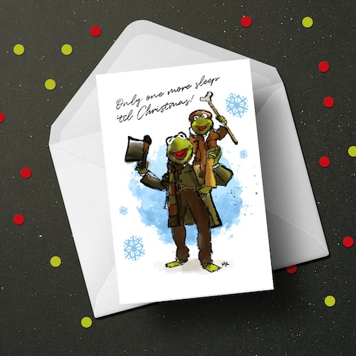 Muppets Christmas Carol Kermit Tiny Tim Happy Holidays Funny - Etsy
