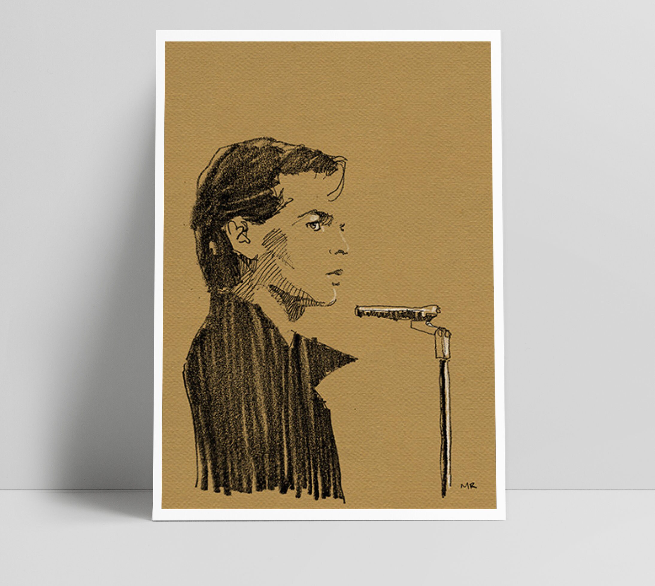 Gary Numan Art Print: 80s Retro Music Drawing (A4) - Etsy