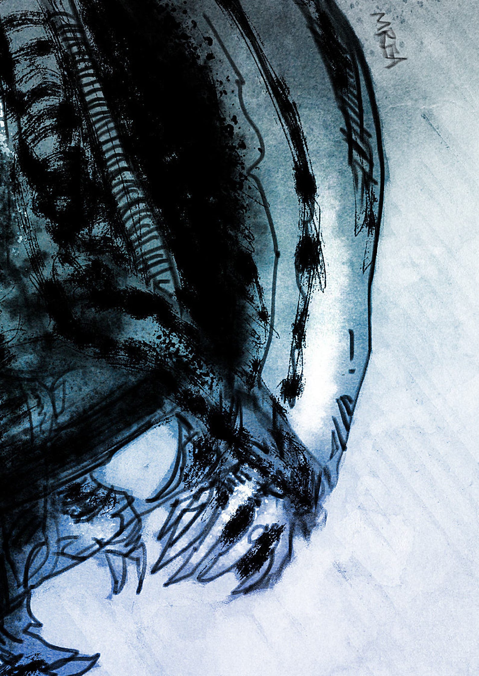 Alien Movie Birthday Card Xenomorph Greeting Card 70s Horror - Etsy