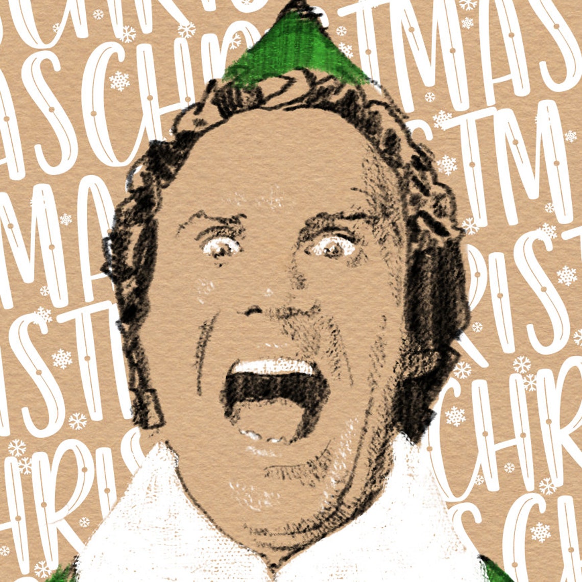 Buddy the Elf Christmas Happy Holidays Seasons Funny Greeting Card ...