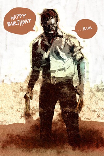 Logan Birthday Card, X-men Marvel Greeting Card, Wolverine Gift for Him ...