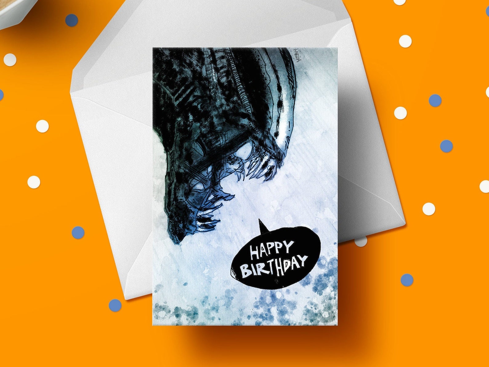 Alien Movie Birthday Card Xenomorph Greeting Card 70s Horror - Etsy