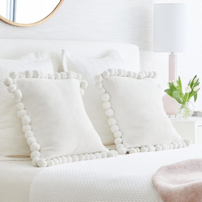 Fluffy Pom-pom Trim : White - Etsy