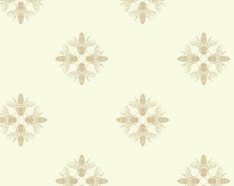 Navy Bee Insect Prepasted Wallpaper - Etsy