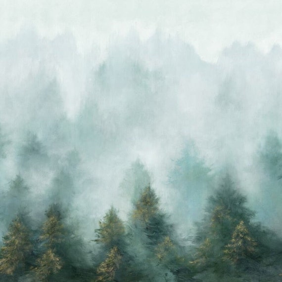 Daybreak Forest Removable Mural - Etsy
