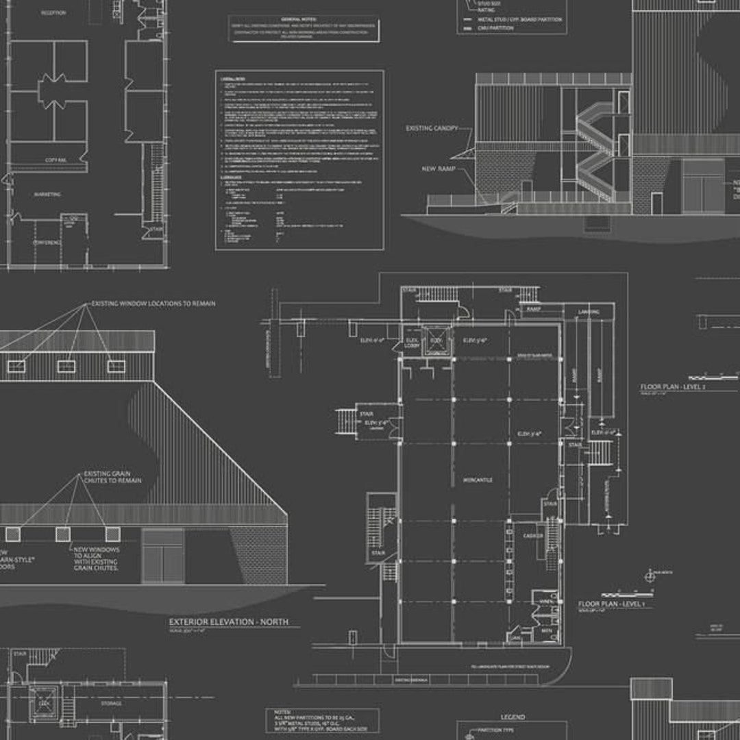 Architect Drawing Prepasted Wallpaper - Etsy