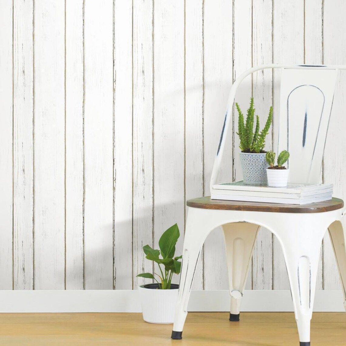 Faux Shiplap PEEL & STICK Wallpaper - Etsy