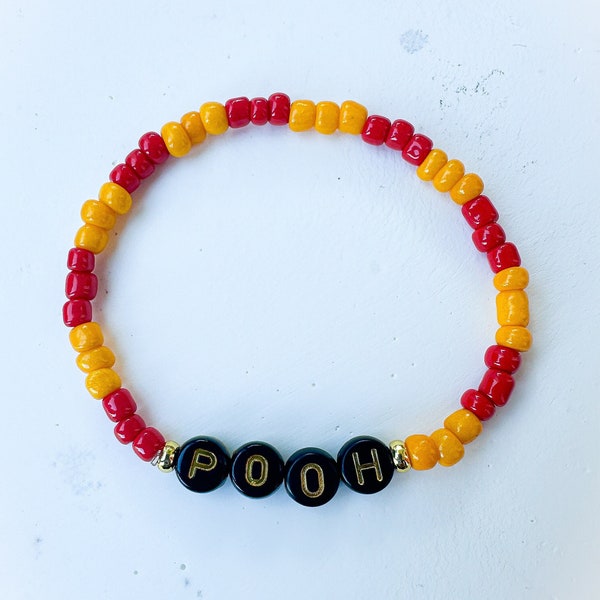 Winnie the Pooh Beaded Bracelet - Etsy