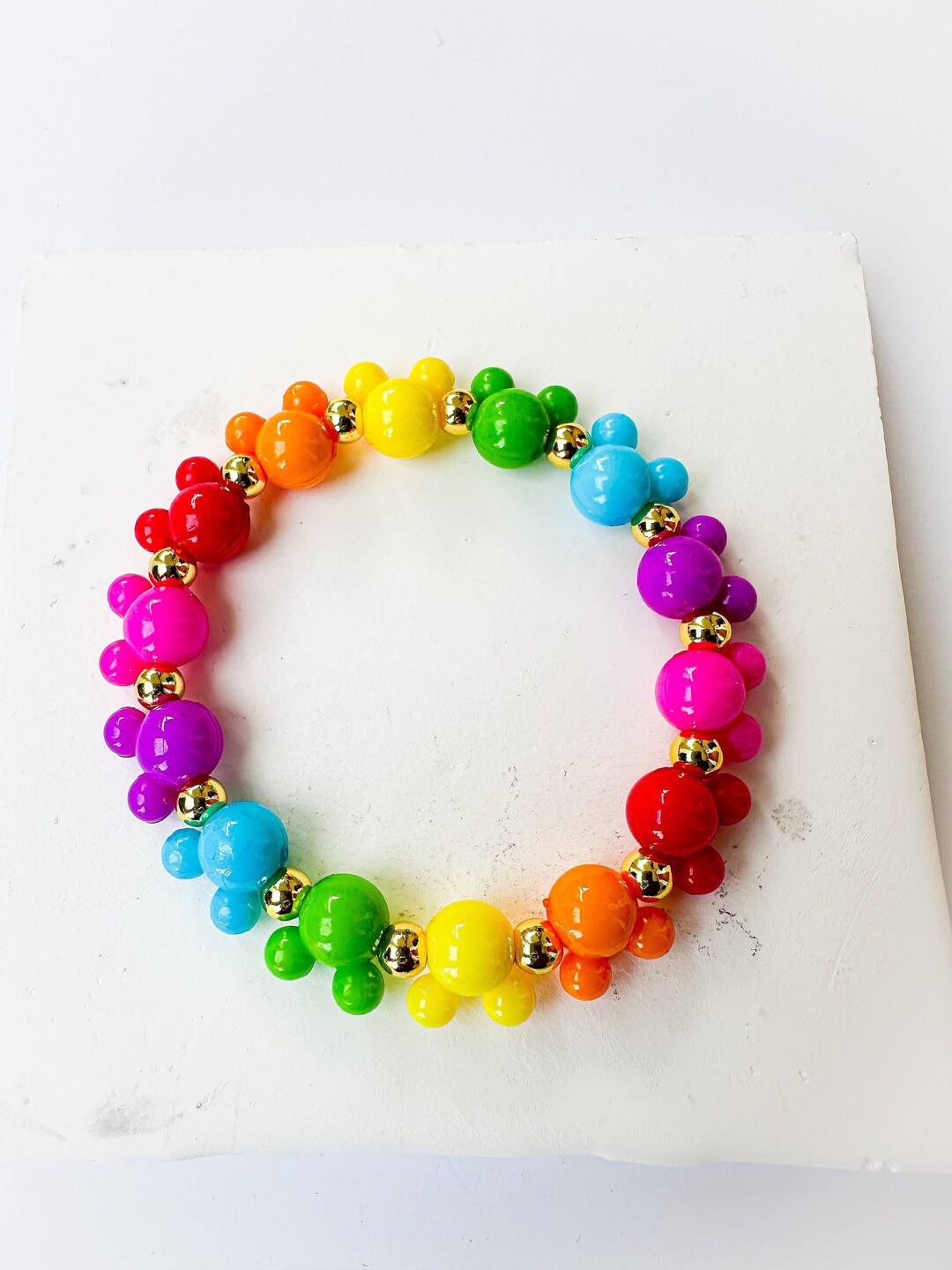 Rainbow Disney Stacker Bracelet Disney Beaded Bracelet Disney World ...