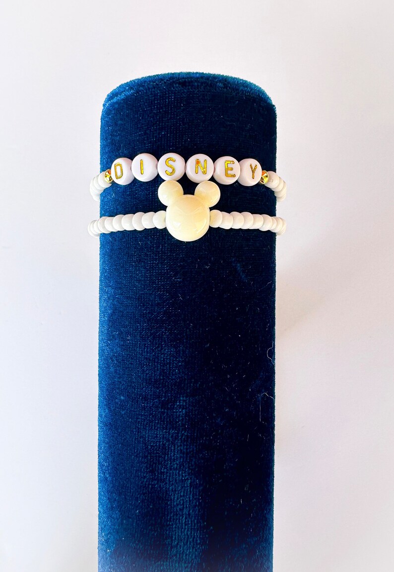 White Disney Bracelet Set Disney World Bracelet Disney Accessories ...