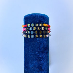 Pooh and Friends Bracelet Stack | Winnie the Pooh Beaded Bracelet | Disney Bracelet | Disney ...