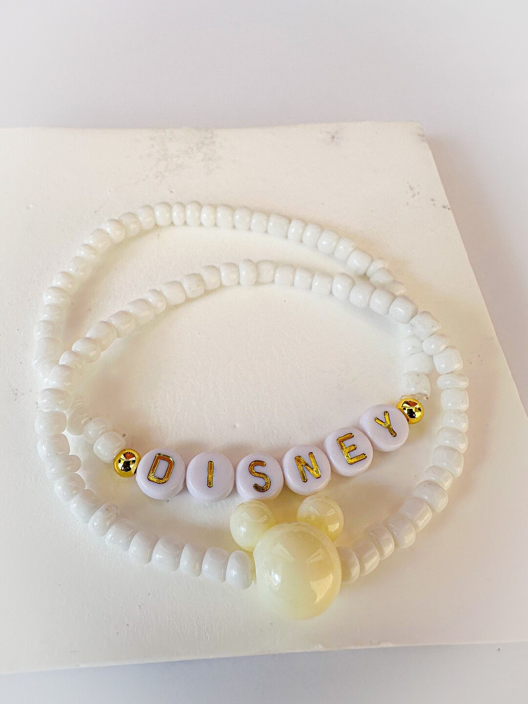 White Disney Bracelet Set Disney World Bracelet Disney Accessories ...