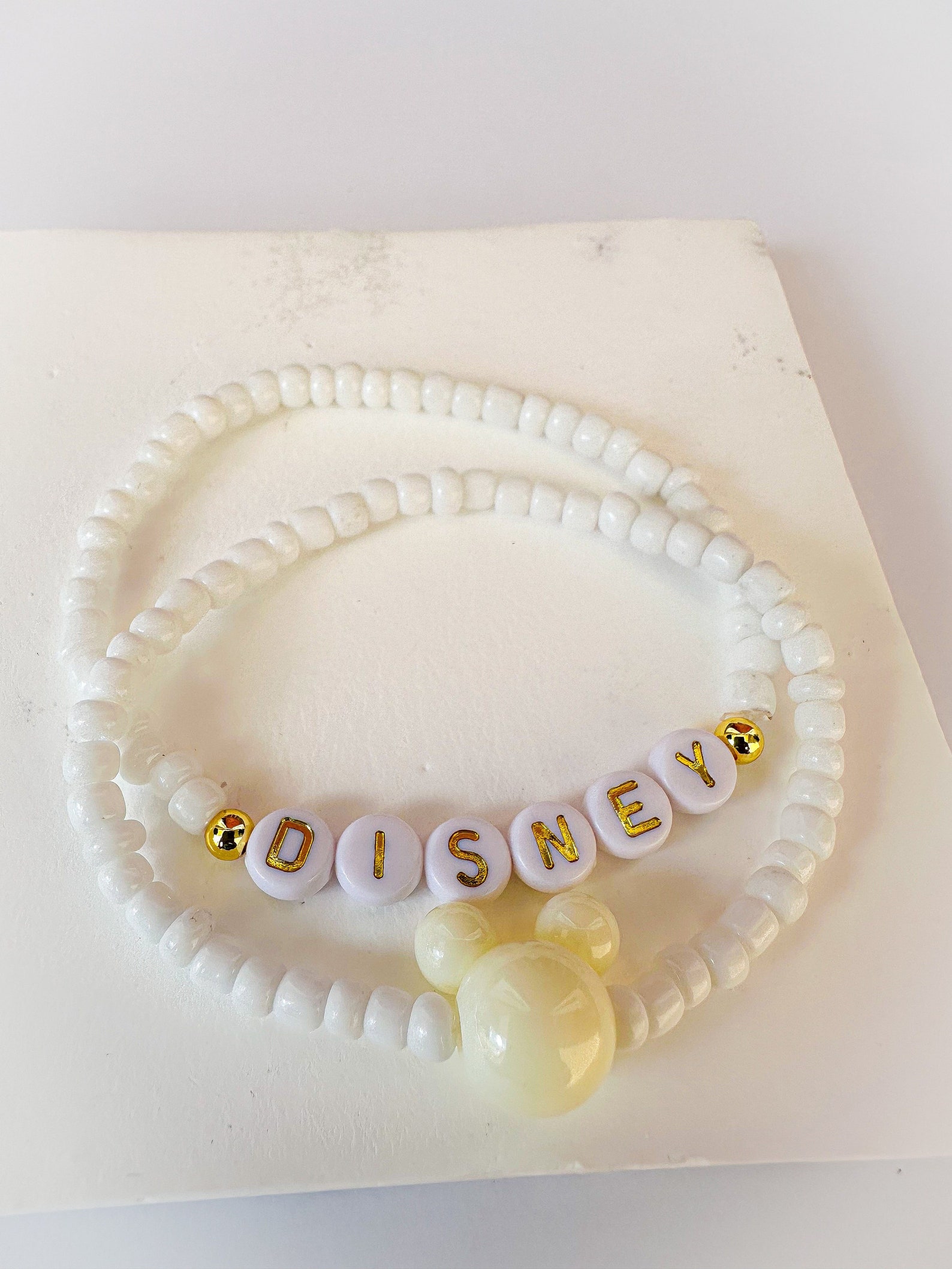 White Disney Bracelet Set Disney World Bracelet Disney Accessories Disney Jewelry Disney ...