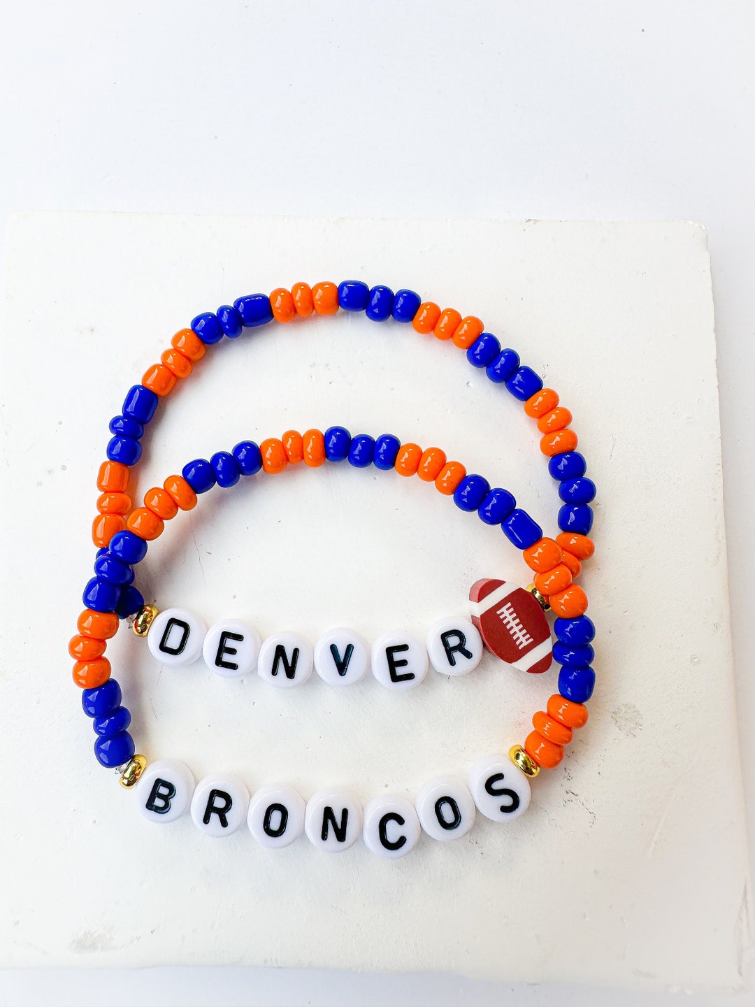 Denver Broncos Bracelet Set | Broncos Accessories | Broncos Bracelet ...