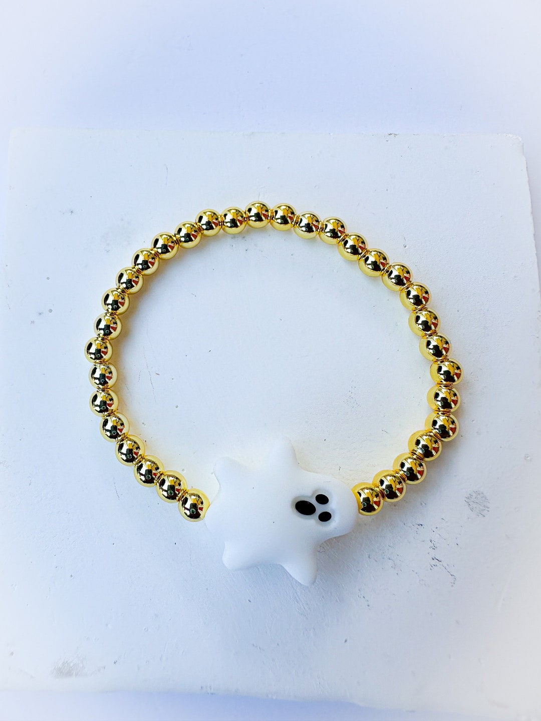 Cutesy Ghost Halloween Bracelet 18K Gold Plated Halloween Party ...