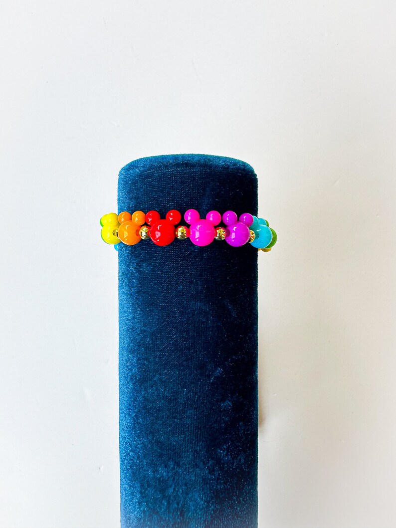 Rainbow Disney Stacker Bracelet Disney Beaded Bracelet Disney World ...