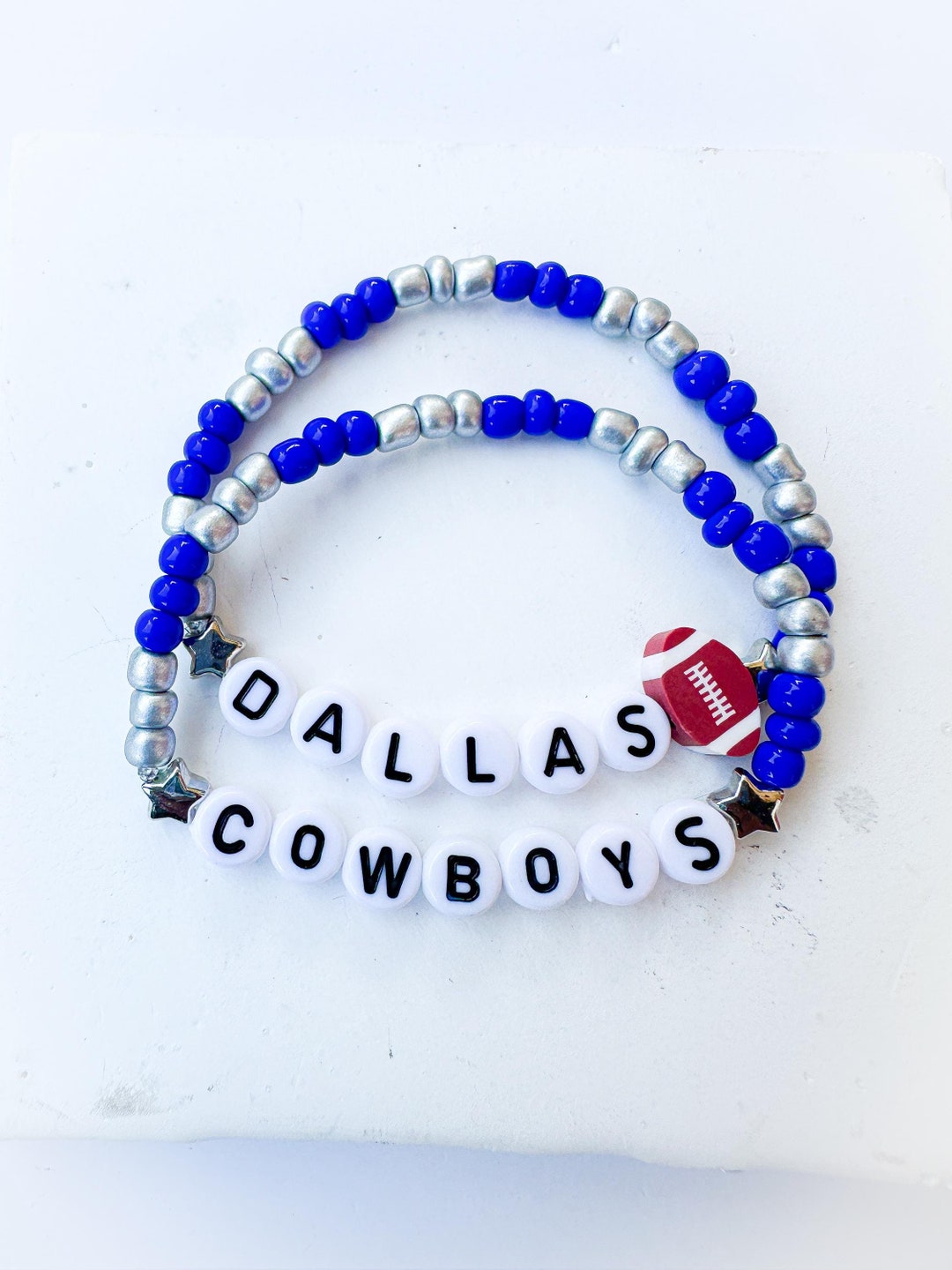 Dallas Cowboys Bracelet Set | Cowboys Fan Gift | Cowboys Bracelet ...