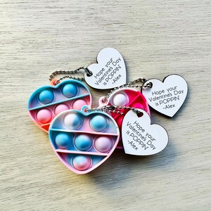 Set of Heart Pop It Valentines Gift for Kids | Non Candy Classroom ...