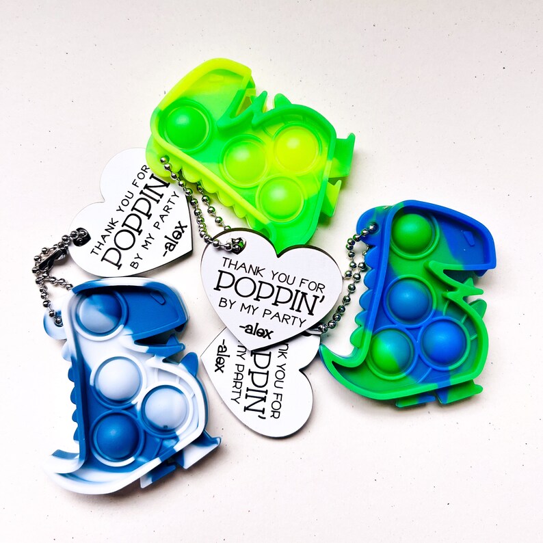 Set of Dino Pop It Birthday Gift for Kids Non Candy - Etsy