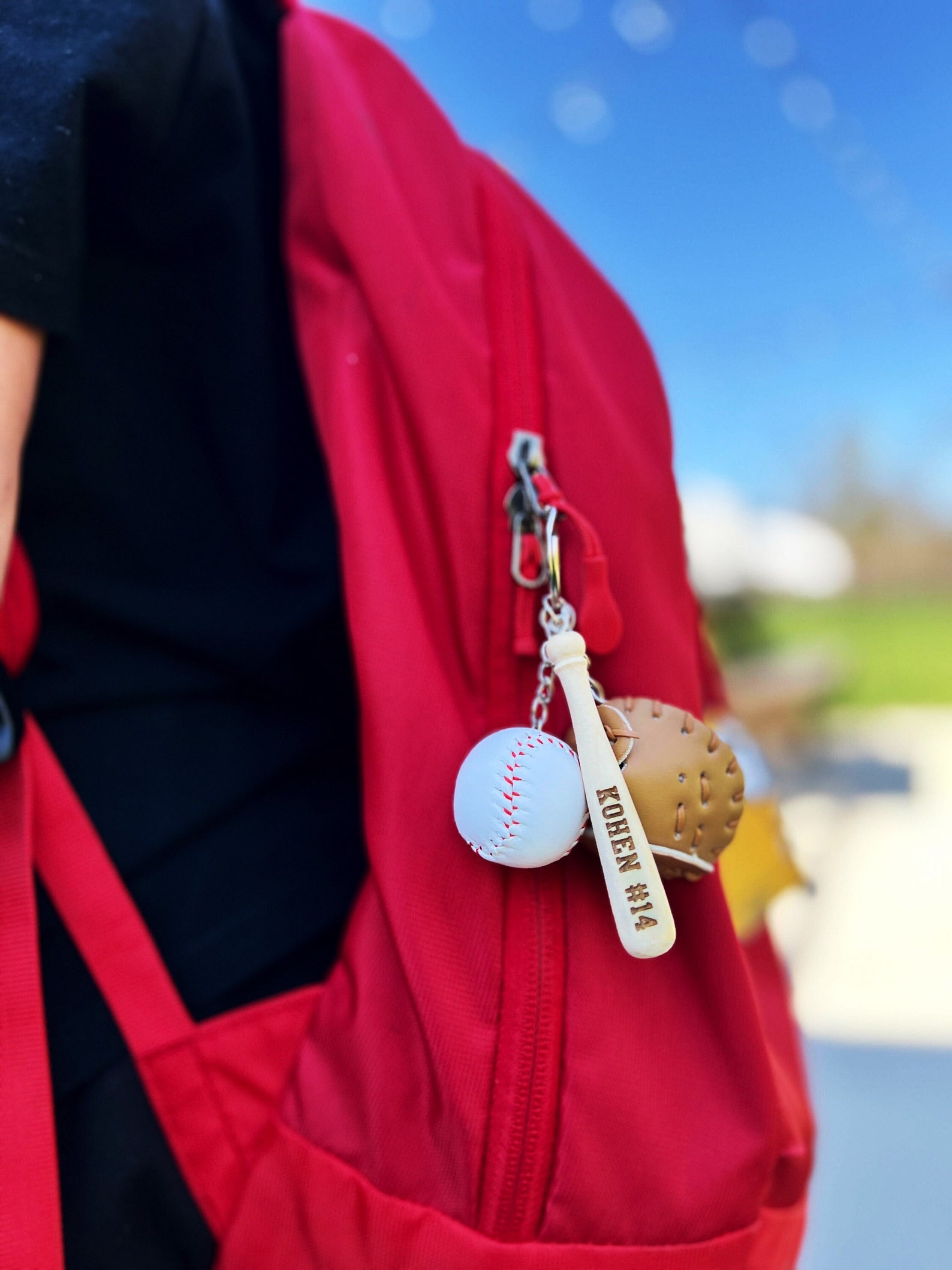 Baseball Key Chain Mini Baseball Set Bag Tag Custom for Baseball Game ...