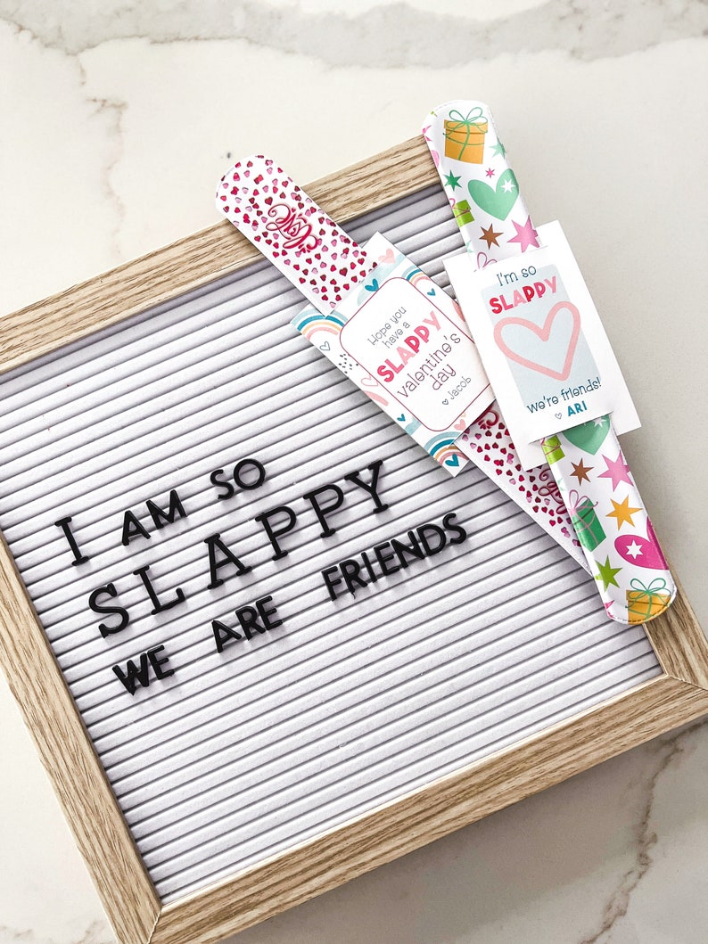 Valentines Day Personalized Slap Bracelet Classroom Gift | Slappy ...