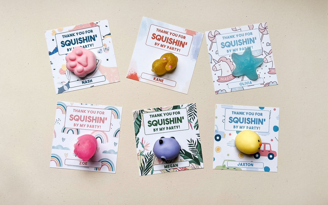 Squishy Happy Birthday Party Favor for Classroom, Fidget Toy for Kids ...