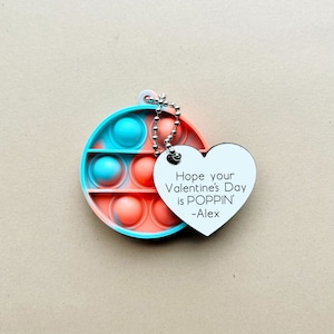 Set of Heart Pop It Valentines Gift for Kids | Non Candy Classroom ...