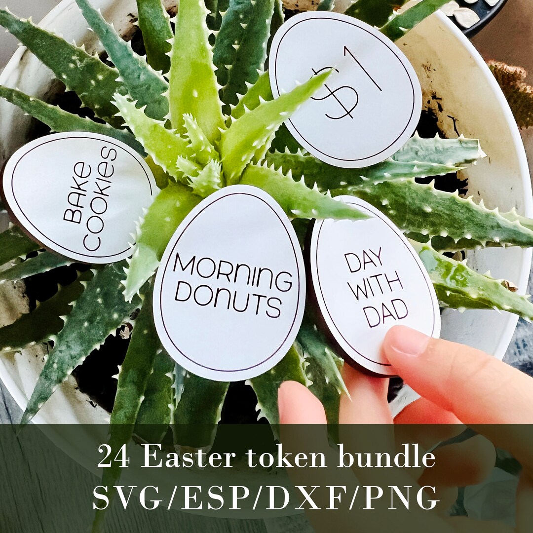 Easter Tokens SVG, Easter File, Easter Eggs Tokens, Glowforge File ...