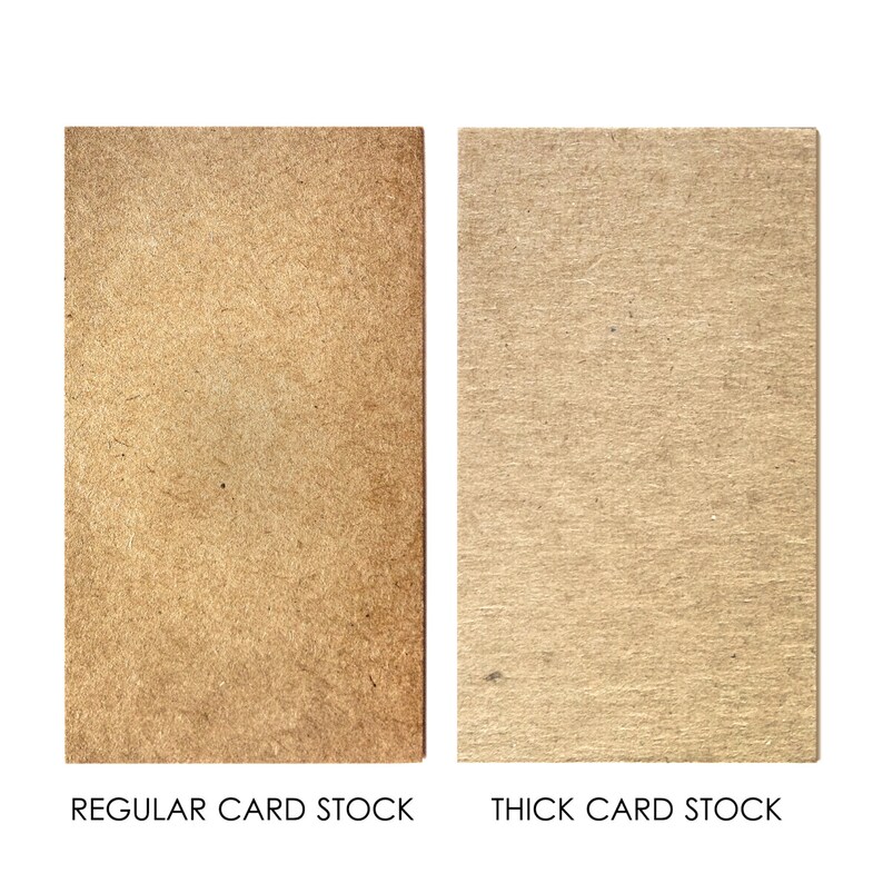 Business cards Set of 50 Kraft One-sided-card Rustic | Etsy