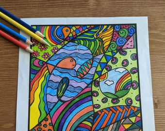 Plantain Weed Hand Drawn Coloring Page - Etsy