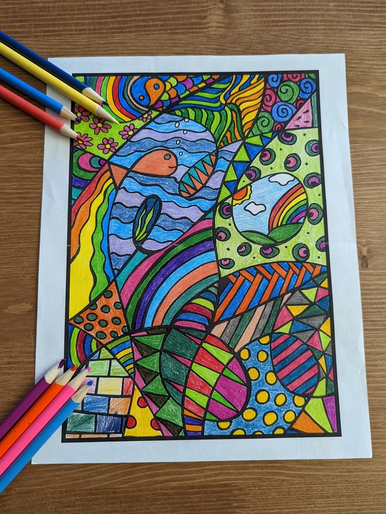 Hand Drawn Coloring Page - Etsy