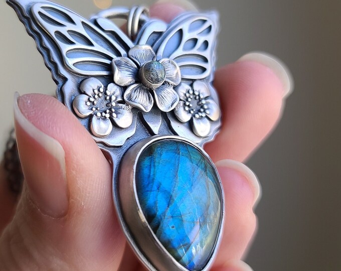 Butterfly Transformation Necklace. Labradorite. Butterfly Jewelry ...