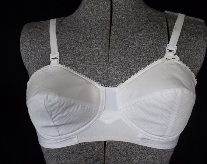 Vintage Dead Stock White Bullet Bra Size 34B - Etsy