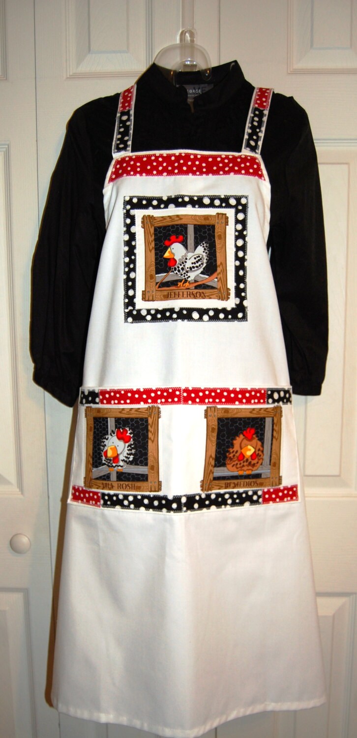 Foul Play Chicken Apron With Polka Dots - Etsy