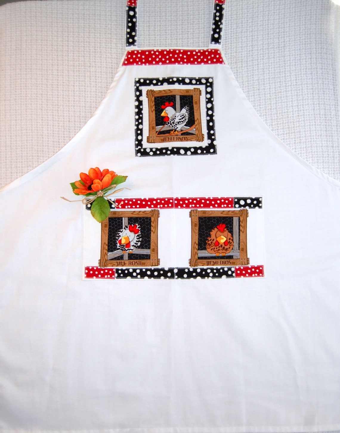 Foul Play Chicken Apron With Polka Dots - Etsy