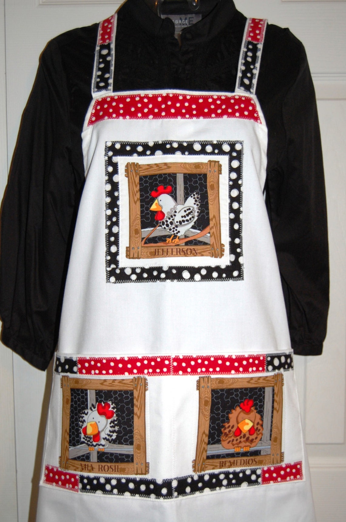 Foul Play Chicken Apron With Polka Dots - Etsy