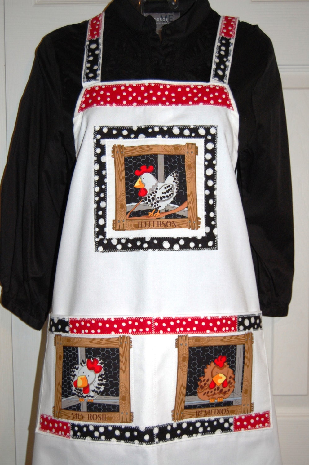 Foul Play Chicken Apron With Polka Dots - Etsy