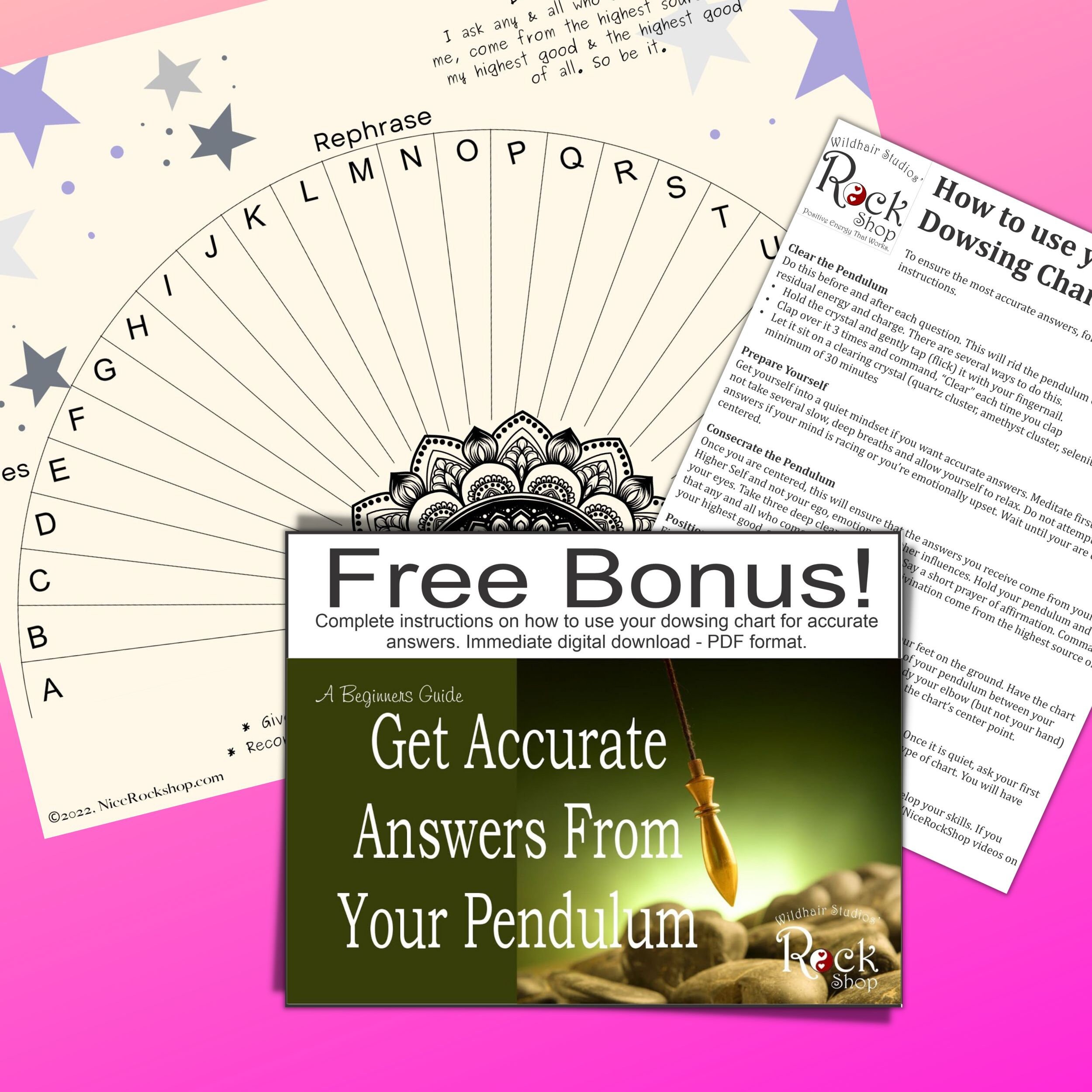 Pendulum Chart Digital Download Printable Alphabet Pendulum Chart ...