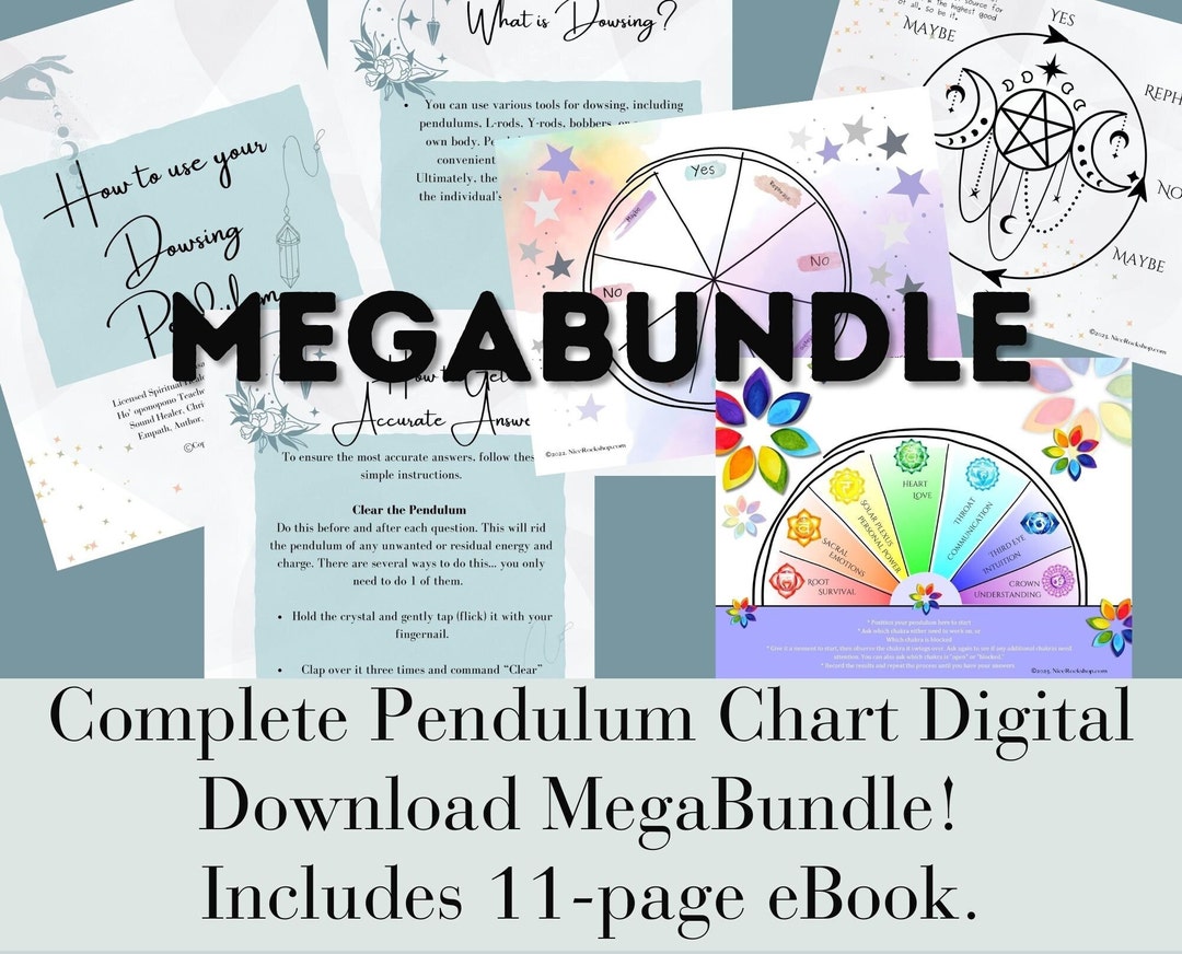 Pendulum Dowsing Chart Bundle | 5 Printable Boards | Digital Download ...