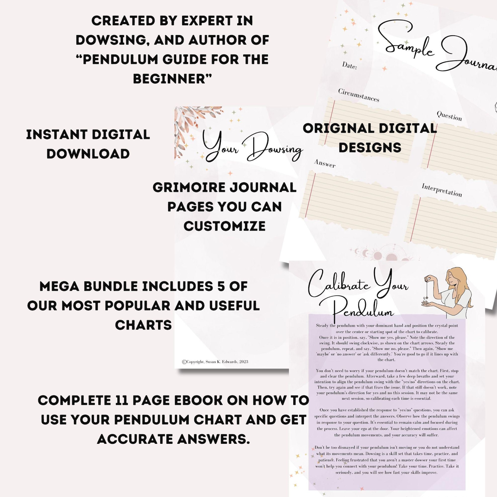 Pendulum Board Coloring Page Bundle 6 Printable Coloring Page Charts ...