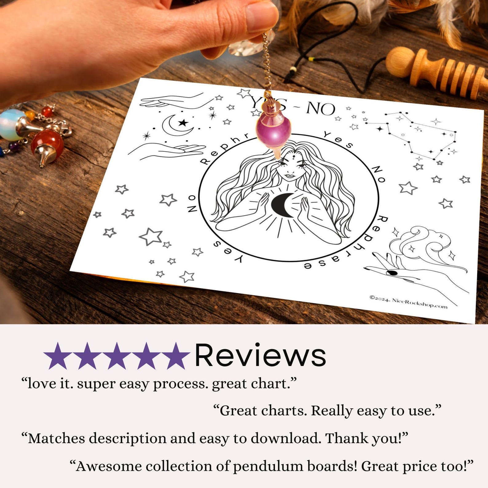 Pendulum Dowsing Charts Bundle: Witchy Coloring Pages & How-to Ebook ...
