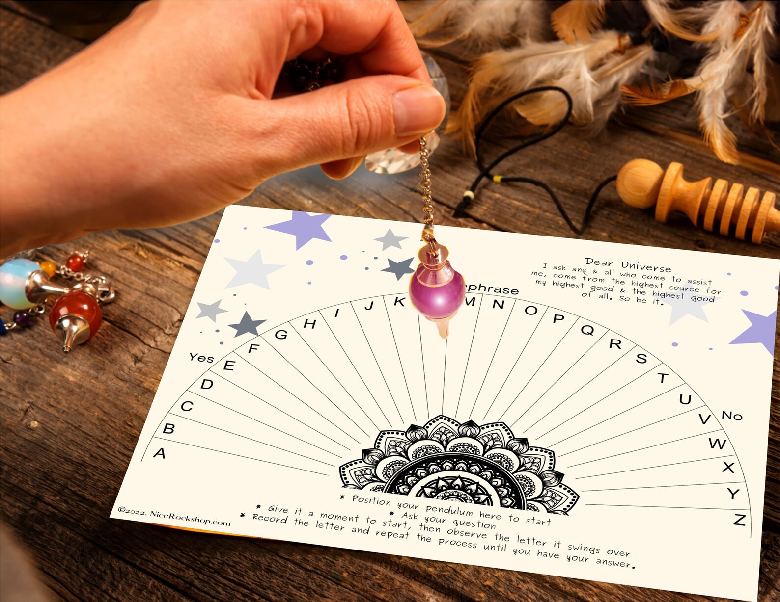 Pendulum Chart Digital Download Printable Alphabet Pendulum Chart ...