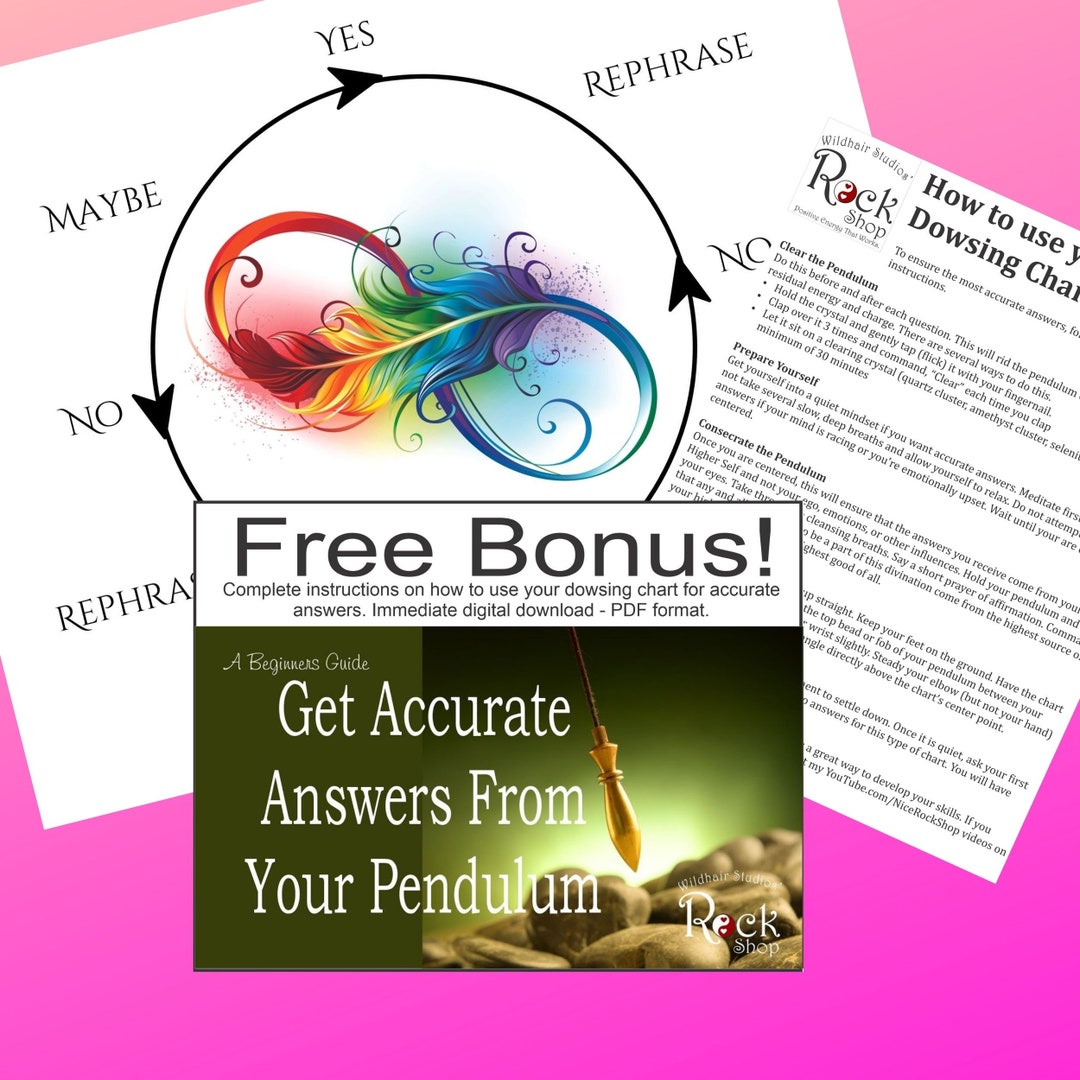 Pendulum Board | Colorful Feather | Instant Digital Downloadable Chart ...