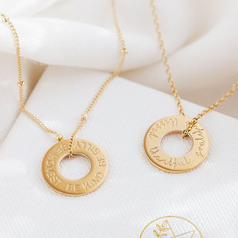 Message Necklace - Etsy