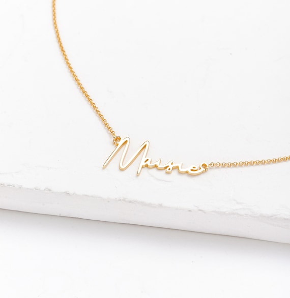 Personalised necklace gold store
