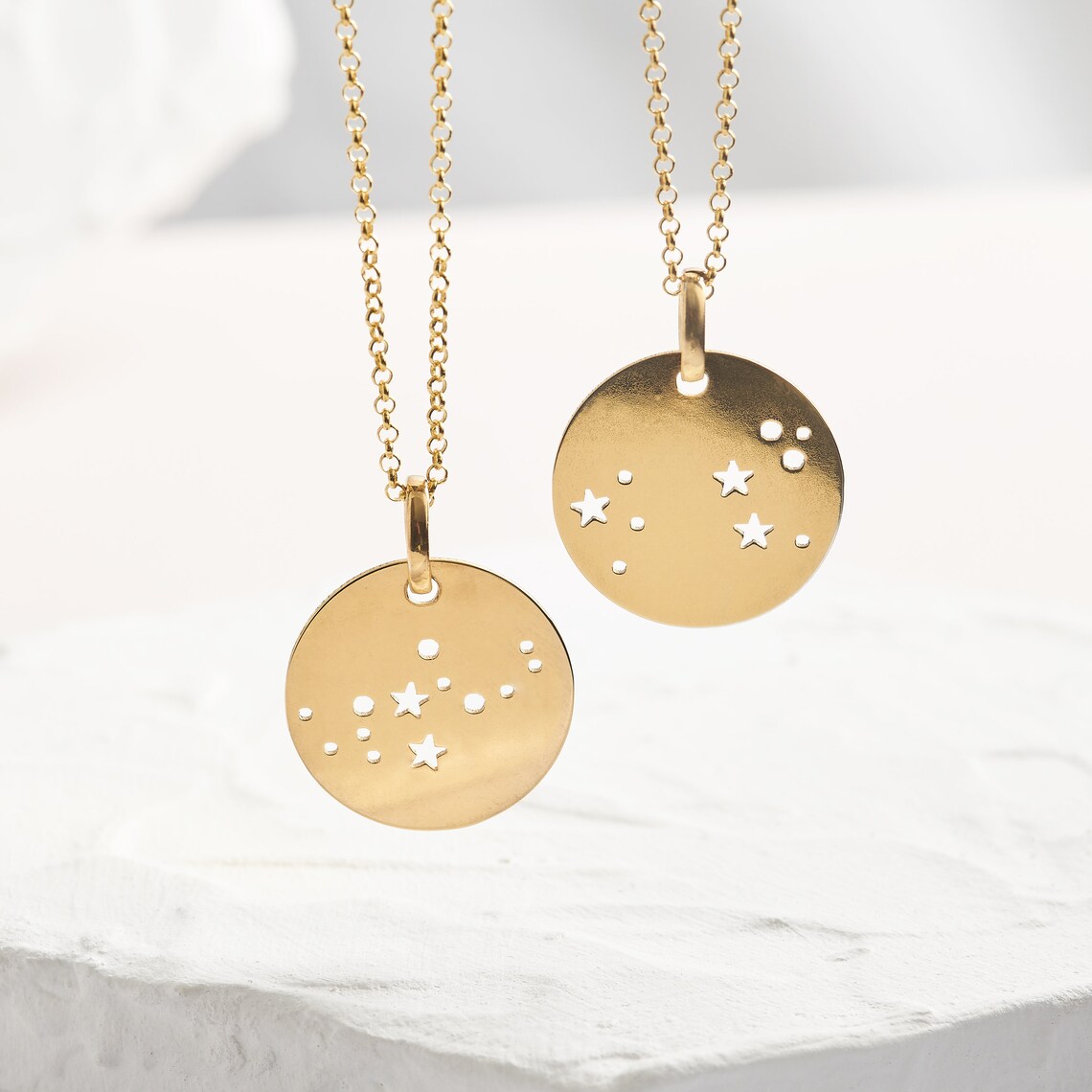 Gold Constellation Necklace Star Sign Necklace Zodiac | Etsy