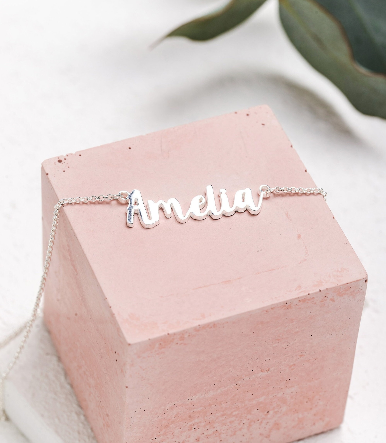 Sterling Silver Name Necklace Personalised Name Necklace - Etsy UK